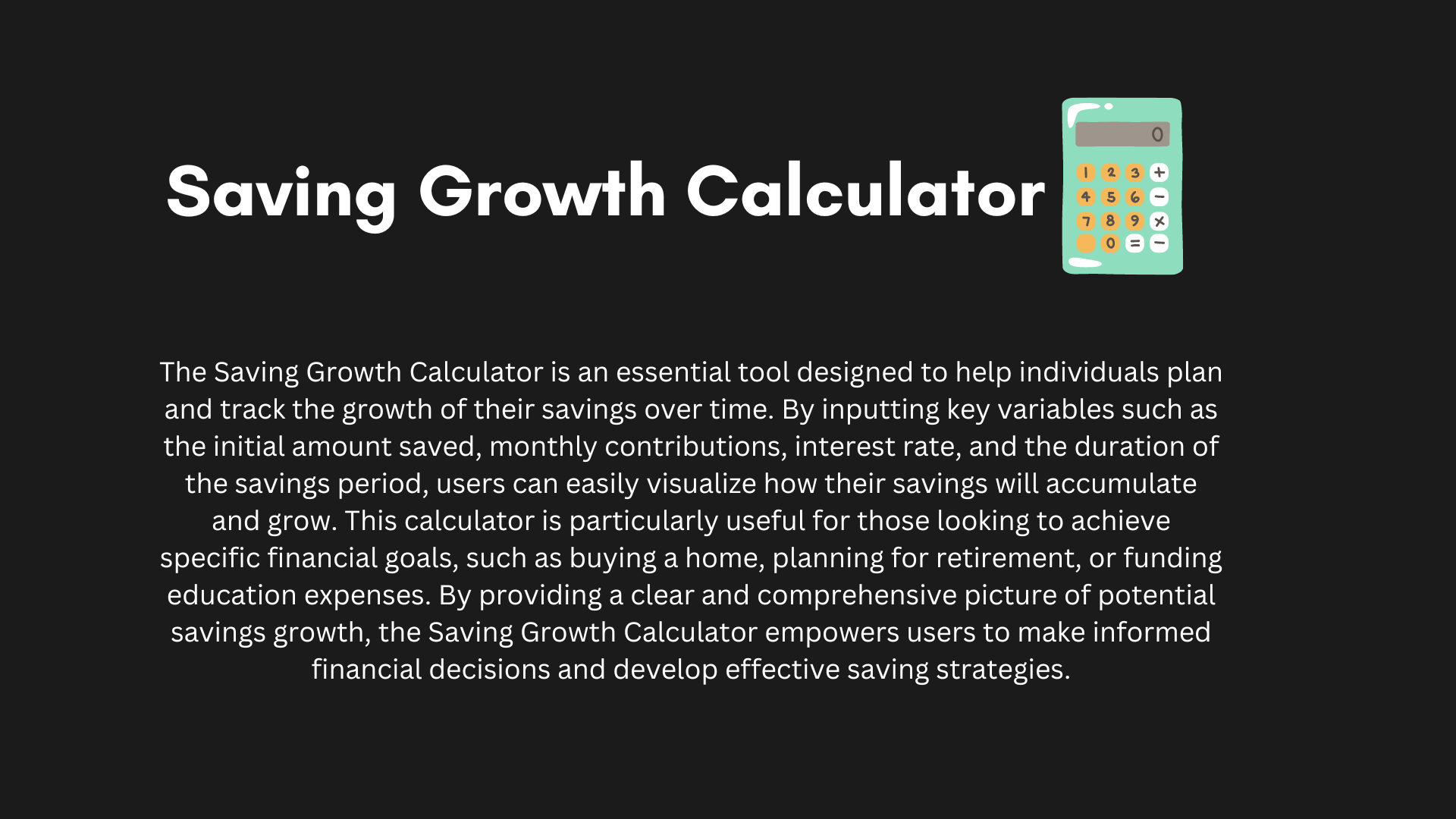 Saving Growth Calculator - Financial Astrology by Rajeev Prakash